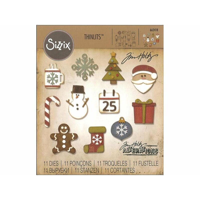 Sizzix Thinlits Die by Tim Holtz Mini Christmas Things (11pcs) (662418)